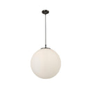 Buy Searchlight Atom 1 Light Pendant 30 cm Opal Glass Sphere