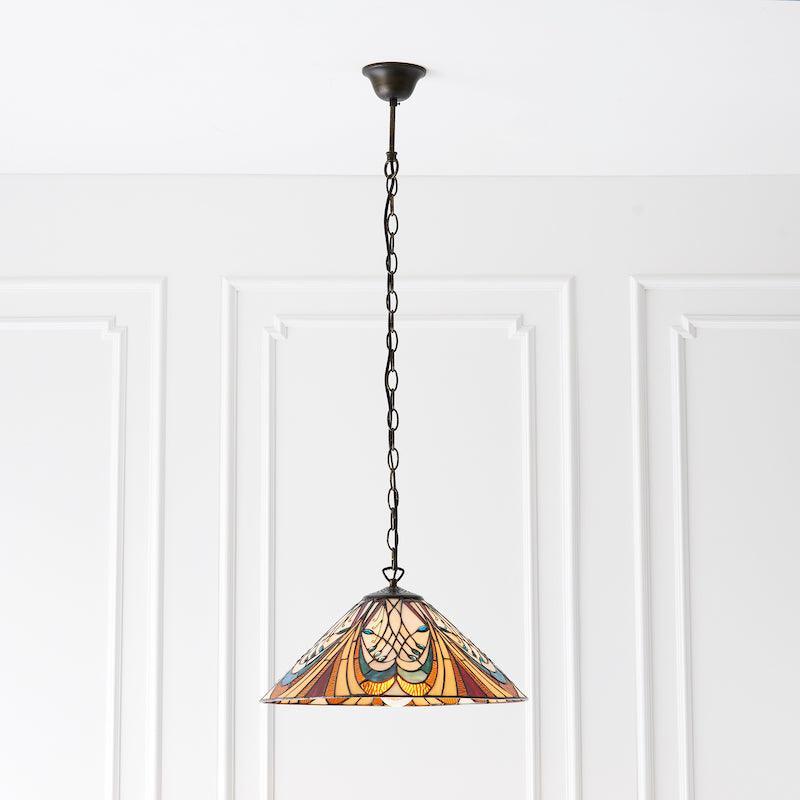Buy Hector Medium Tiffany Ceiling Light, single bulb fitting