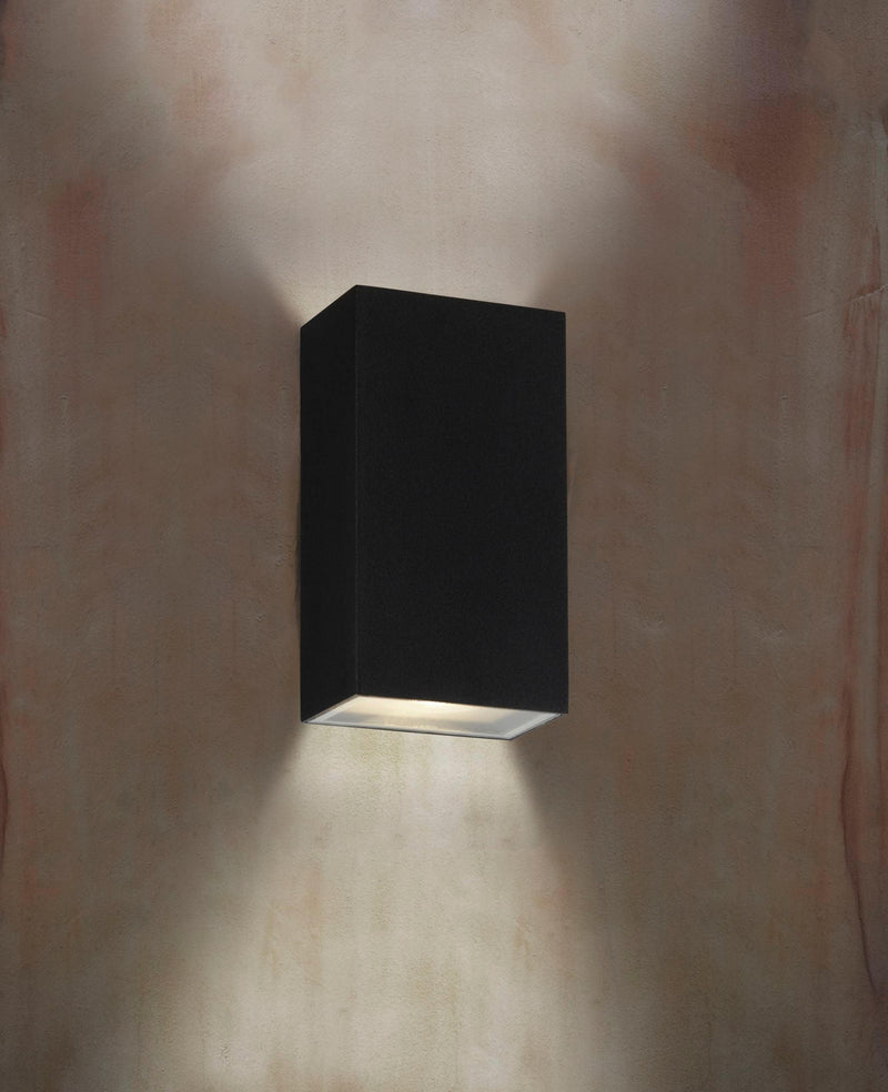 Buy Stirling LED Outdoor Up/Down Black Rectangle Wall Light