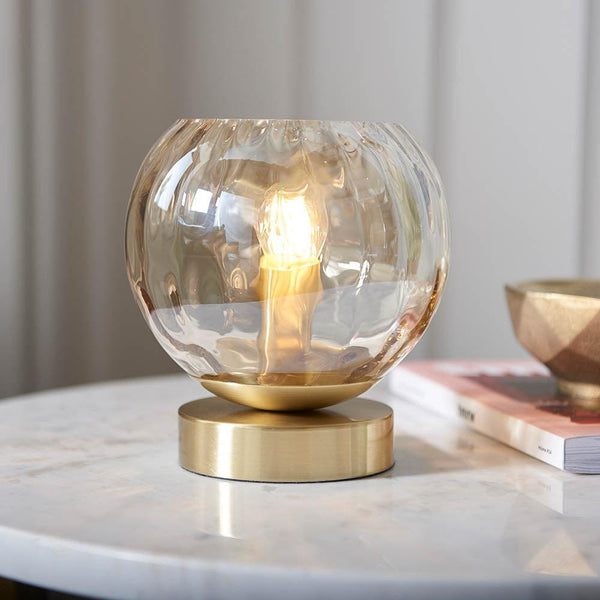 Buy Endon Dimple 1 Light Brass Finish Table Lamp - Tiffany Lighting