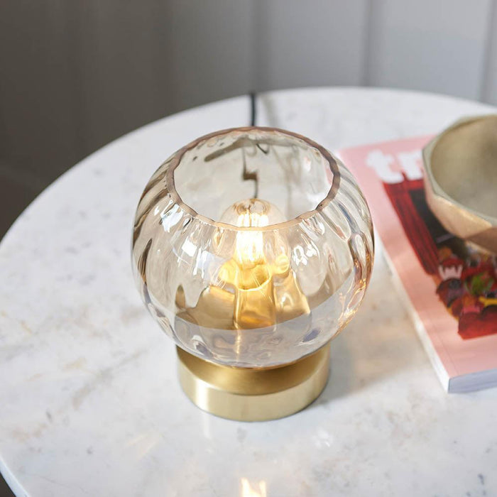 Buy Endon Dimple 1 Light Brass Finish Table Lamp - Tiffany Lighting