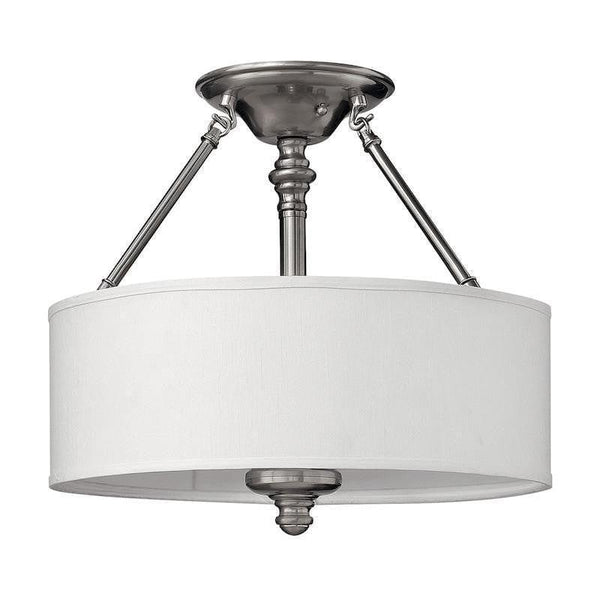 Buy Hinkley Sussex Nickel Semi Flush Ceiling Light - Tiffany Lighting
