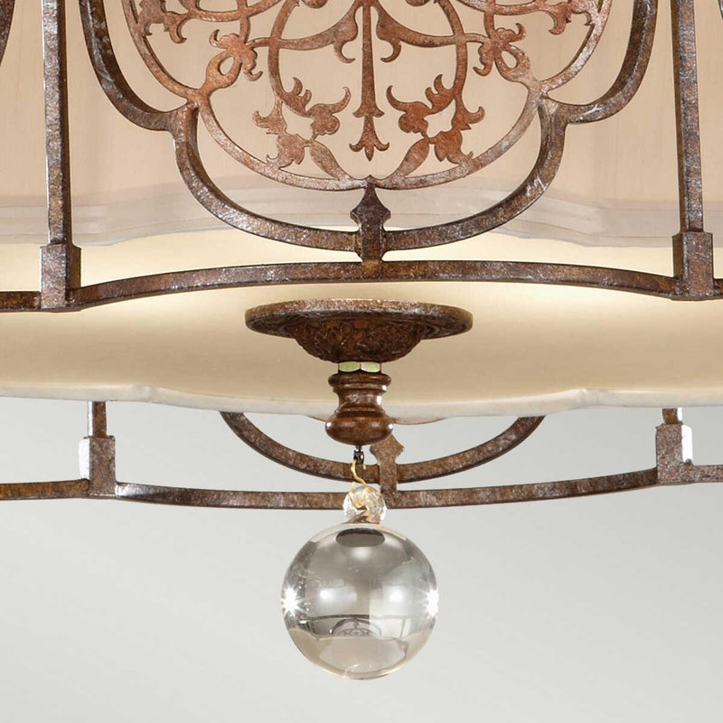 Buy Feiss Marcella British Bronze Semi-Flush Ceiling Light