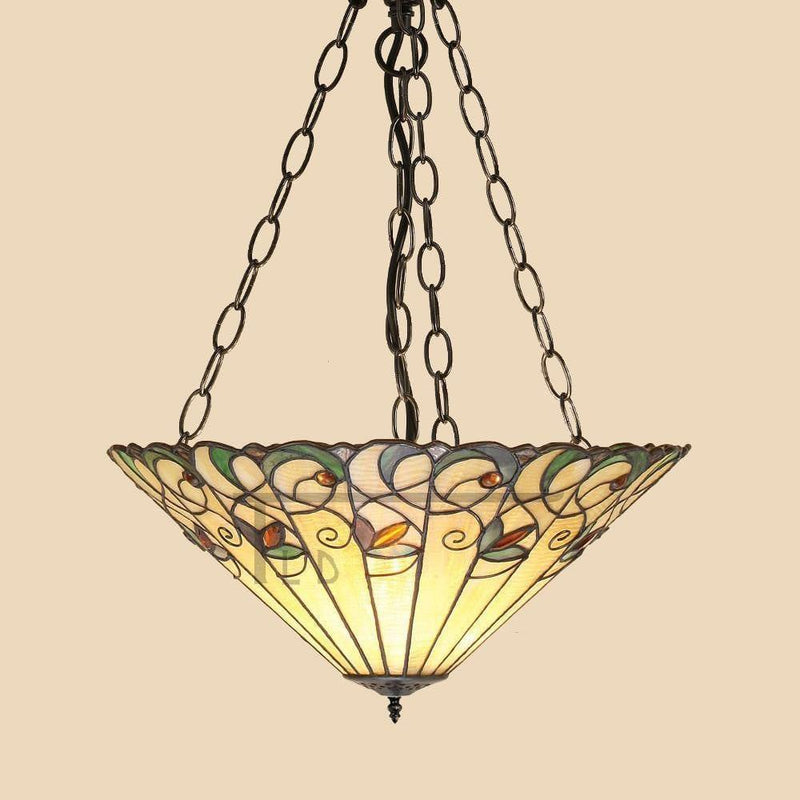 Tiffany Inverted Pendant Ceiling Lights | Stained Glass