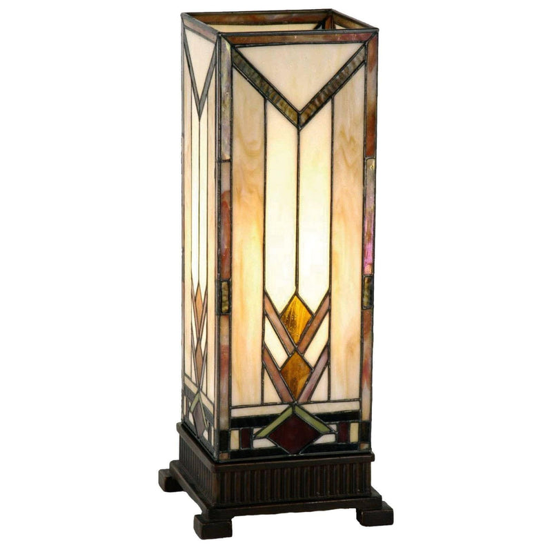 Buy Prairie Tiffany Large Square Table Lamp - Tiffany Lighting